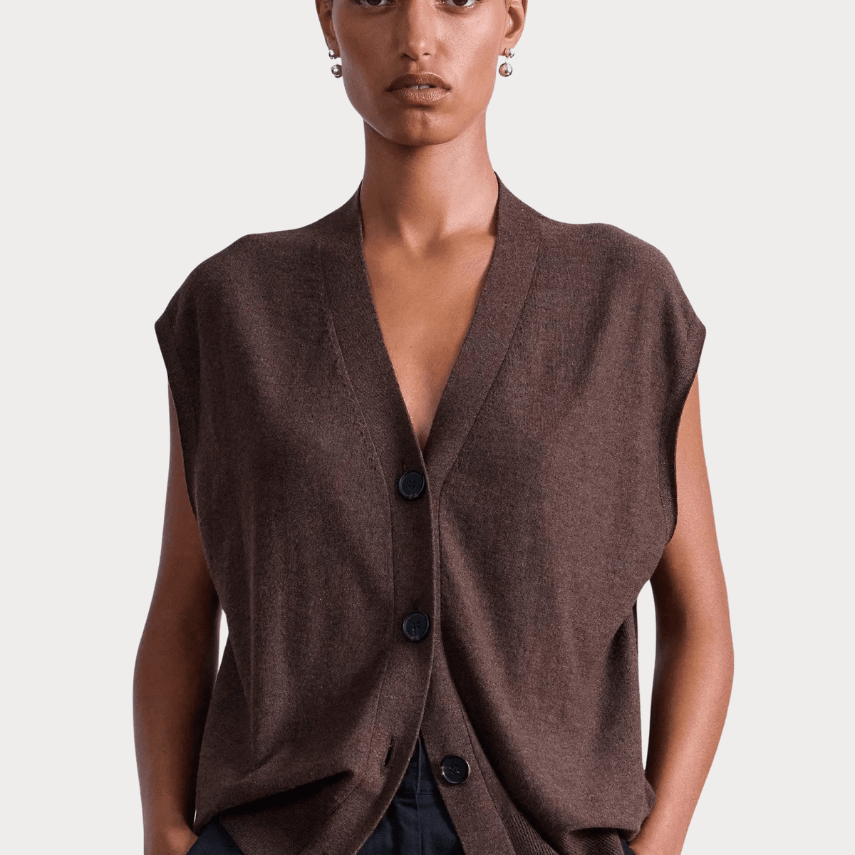 Apiece Apart | Bardi Drippy Vest In Brown - SHOP YUCCA