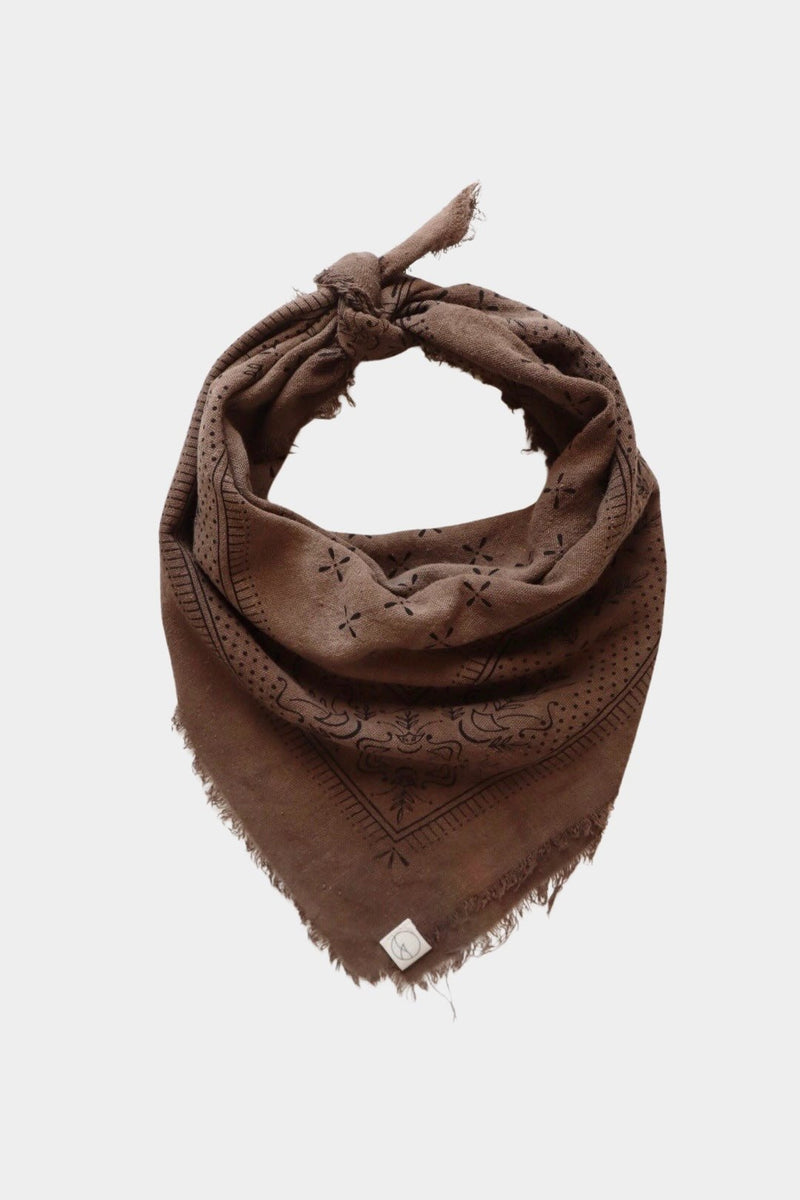 Eco Raw Studio Raw Silk Bandana, Chocolate x Brown Ink – YUCCA