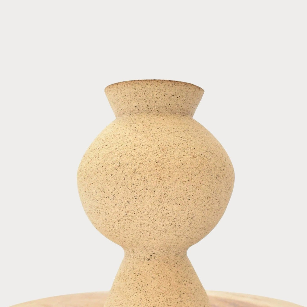 Ruby Bell Ceramics | Squat Round Vase With Conic Pedestal Base In ...